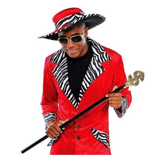 Pimp Cane - 37" - Dollar Sign - Black/Gold - 70's - Costume Accessory ...